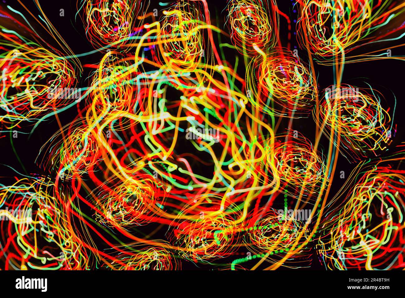 Abstract color pattern of motion neon lights Stock Photo - Alamy