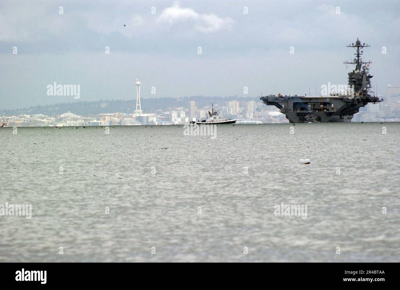 US Navy The Nimitz-class aircraft carrier USS John C. Stennis (CVN 74) enters the Puget Sound ...