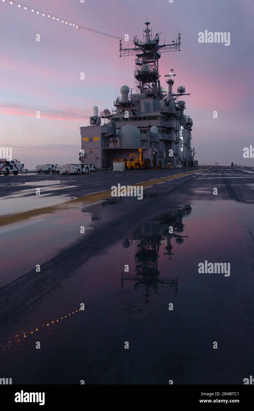 US Navy The amphibious assault ship USS Peleliu (LHA 5) home ported at Naval Station San Diego ...