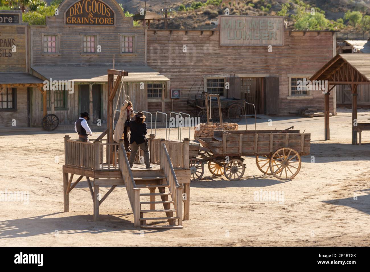 ALMERIA, SPAIN - 17 DECEMBER 2022 Dressed in distinctive Wild West ...