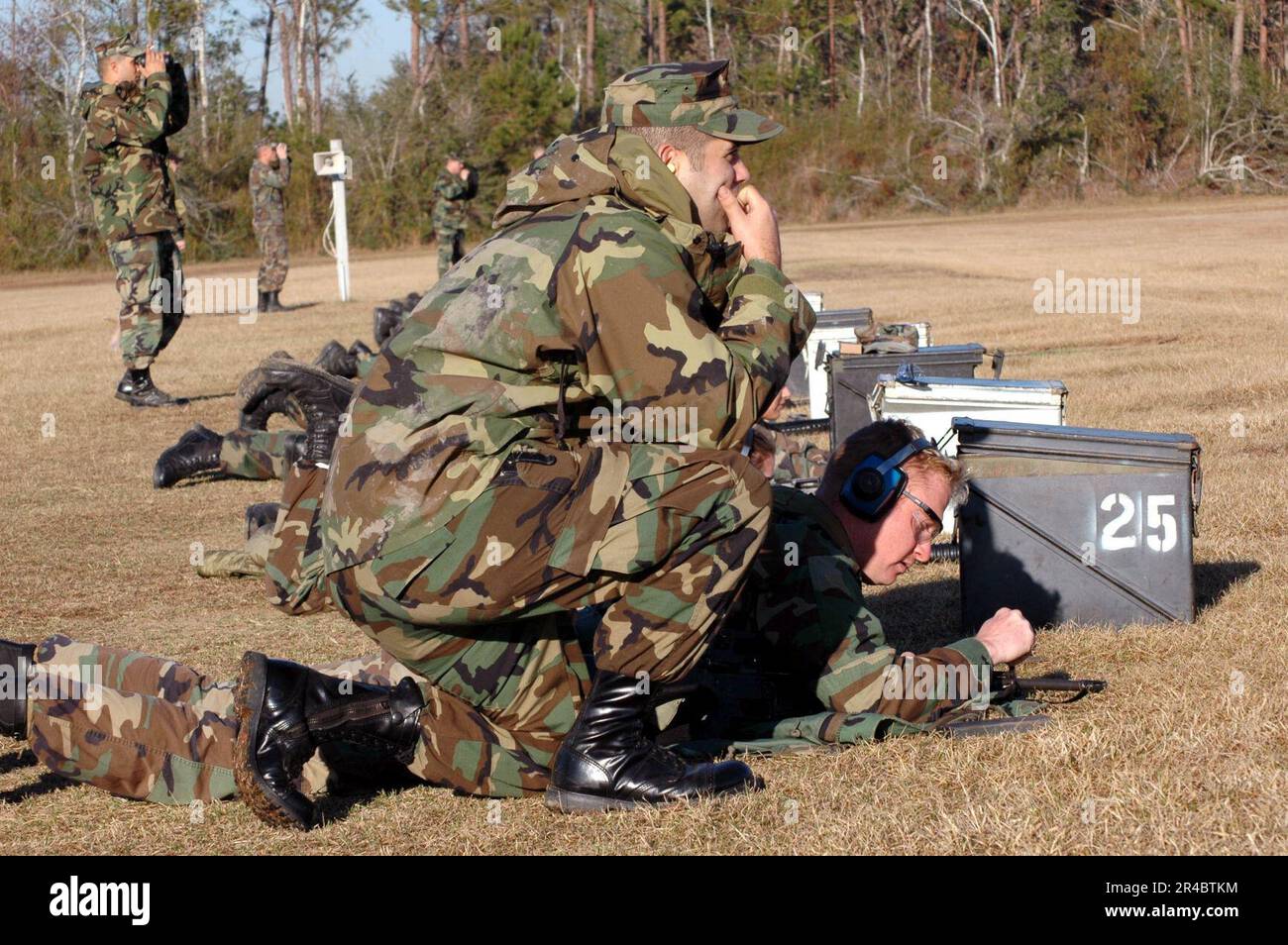 US Navy Range coaches from Naval Mobile Construction Battalion One ...