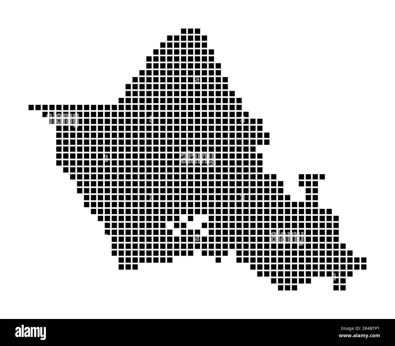 Oahu Map Map Of Oahu In Dotted Style Borders Of The Island Filled With Rectangles For Your