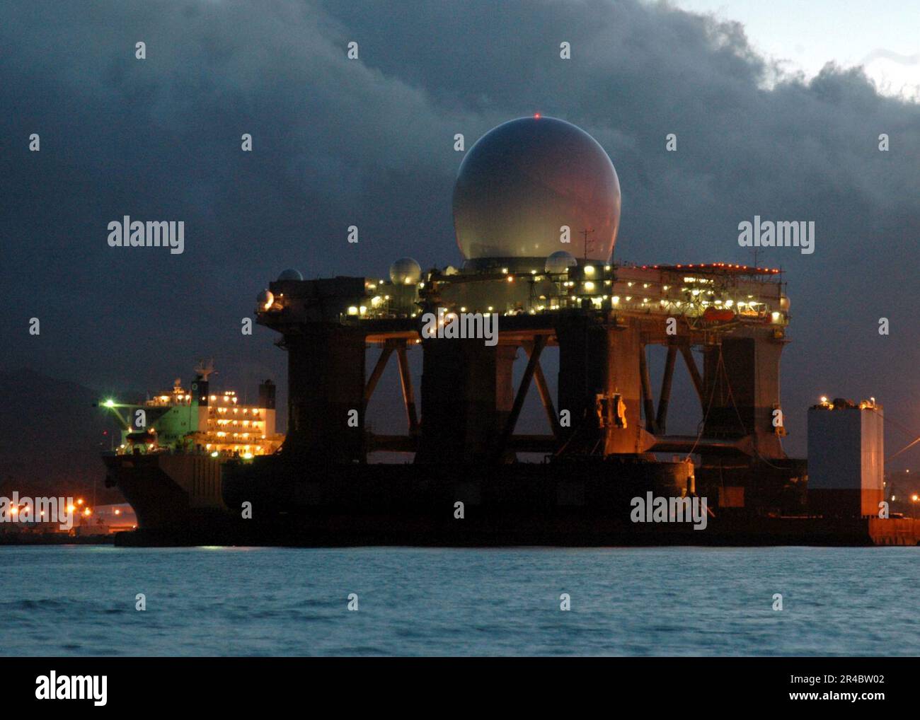 US Navy The heavy lift vessel MV Blue Marlin sits moored in Pearl ...