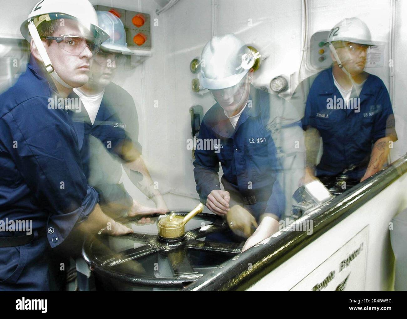 US Navy Seaman Apprentice and his shipmates assigned to Deck Department ...