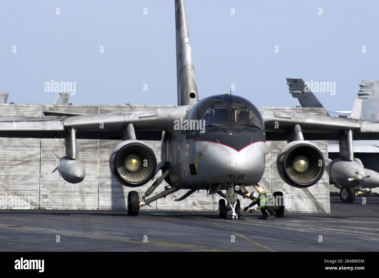 US Navy An S-3B Viking prepares to launch from the flight deck aboard ...