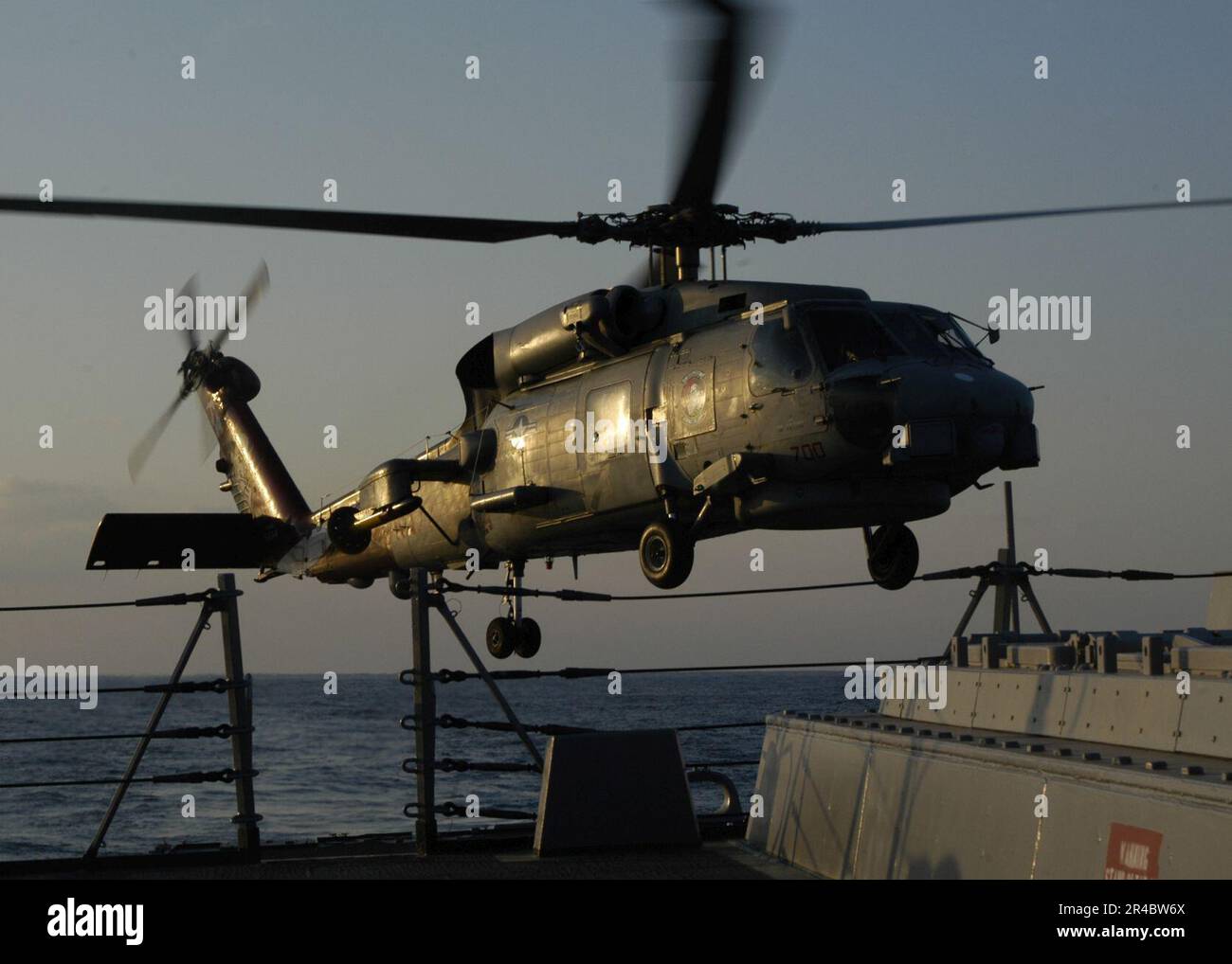 US Navy An SH-60B Seahawk helicopter, assigned to Helicopter Anti ...