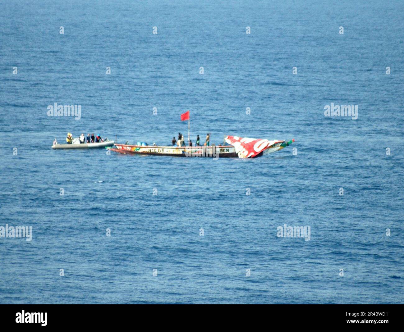 US Navy A Rigid Hull Inflatable Boat (RHIB) from the frigate USS Carr ...