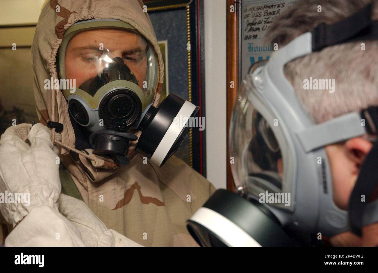 US Navy Hull Technician 3rd Class stationed aboard the amphibious ...