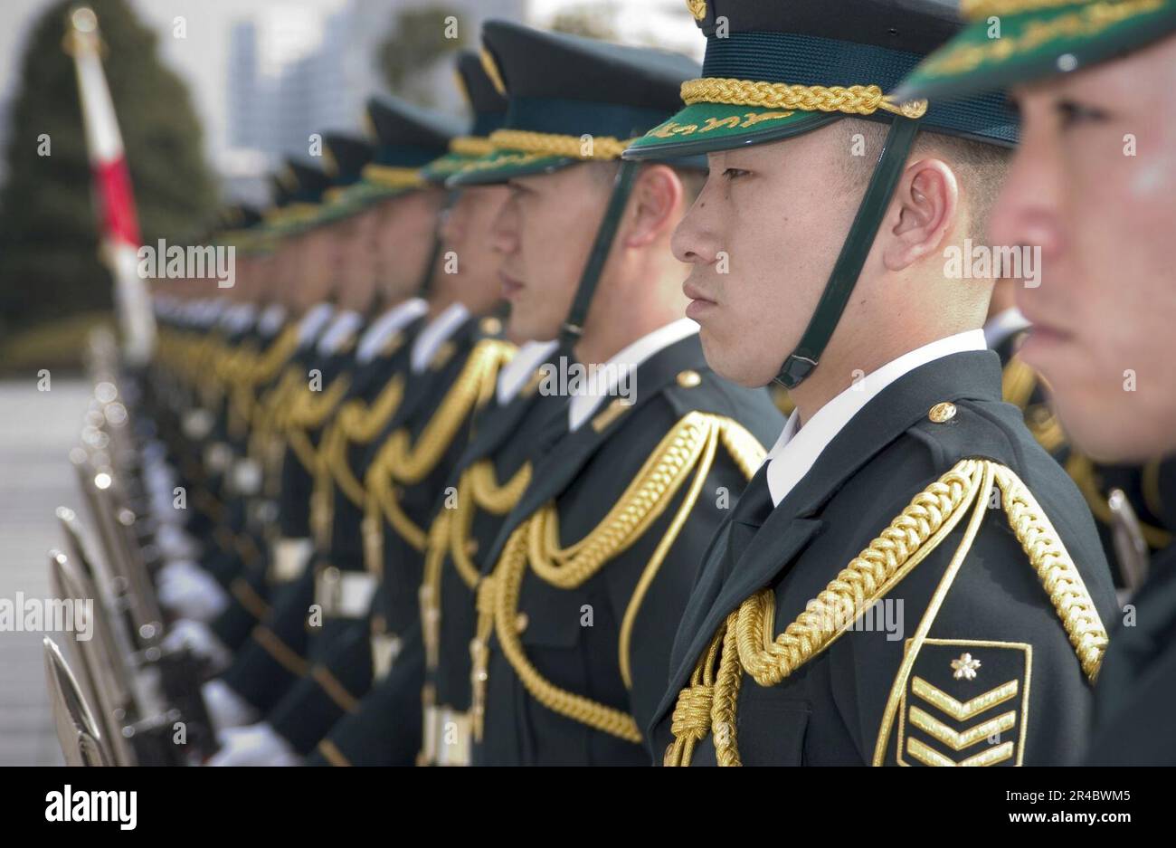US Navy Members of Japan's Ground Self Defense Force Special Honor ...