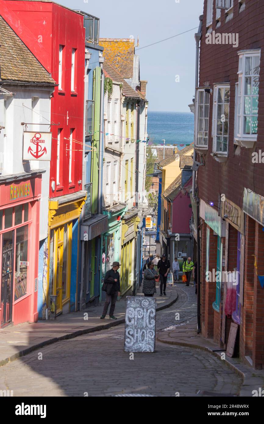 Folkstone Creative Quarter Street Stock Photo - Alamy