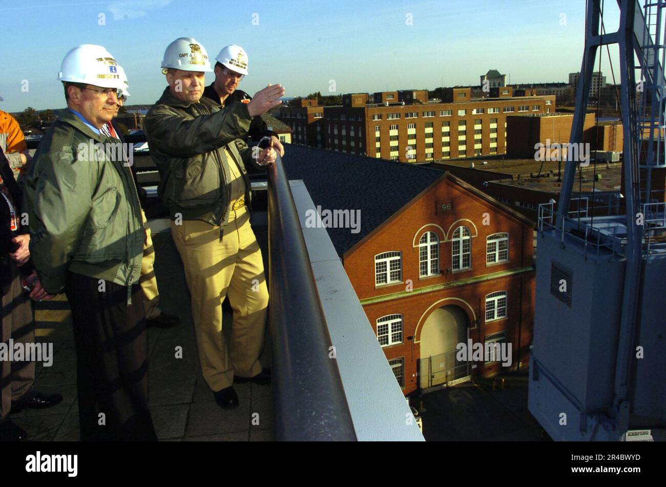 US Navy Portsmouth Naval Shipyard Commander, Capt. leads Secretary of ...