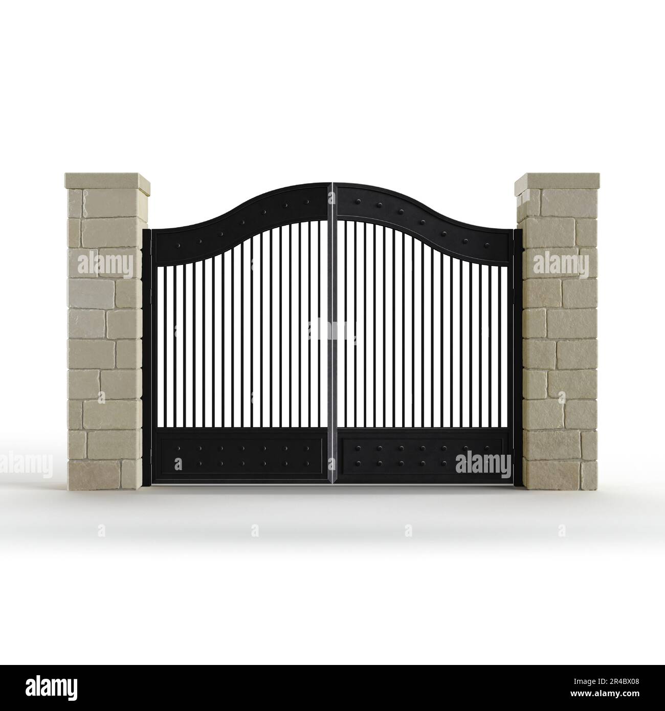 A 3D rendering of a gate isolated on a white background Stock Photo - Alamy