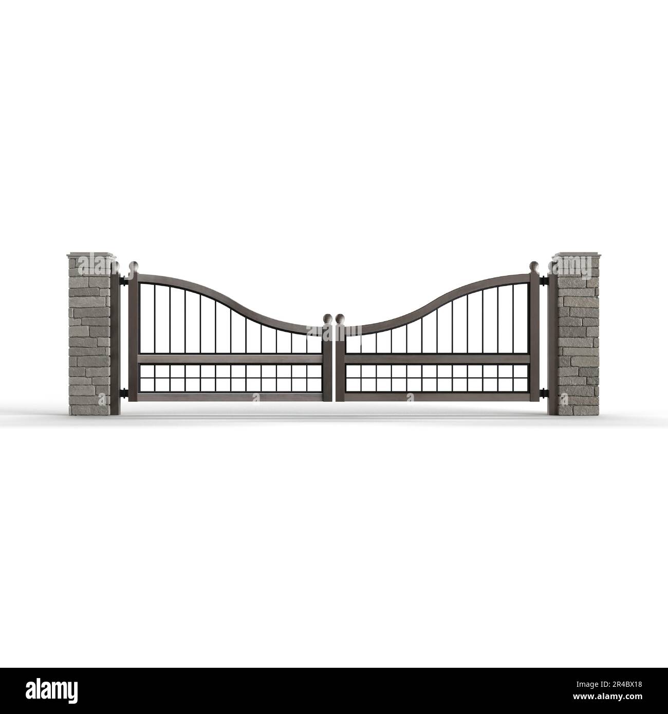 A 3D rendering of a gate isolated on a white background Stock Photo - Alamy