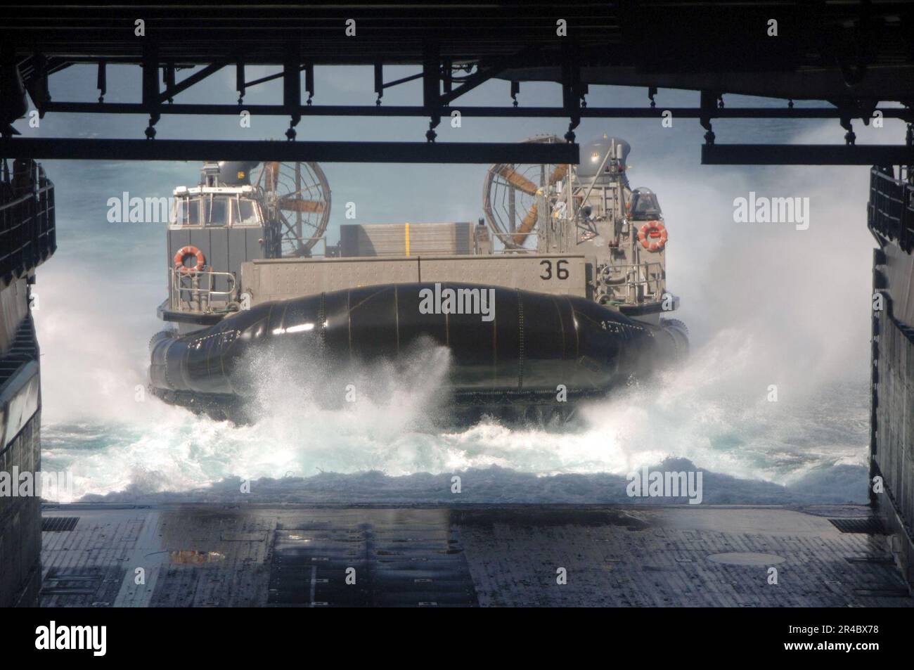 US Navy A Landing Craft, Air Cushion (LCAC), assigned to Assault Craft ...