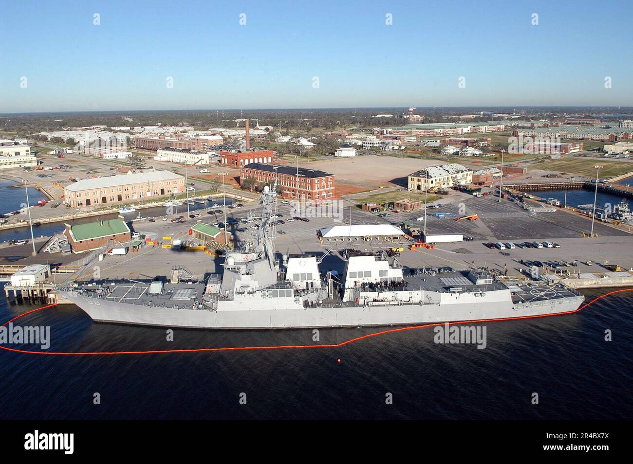 US Navy An aerial view of the Navy's newest guided-missile destroyer ...
