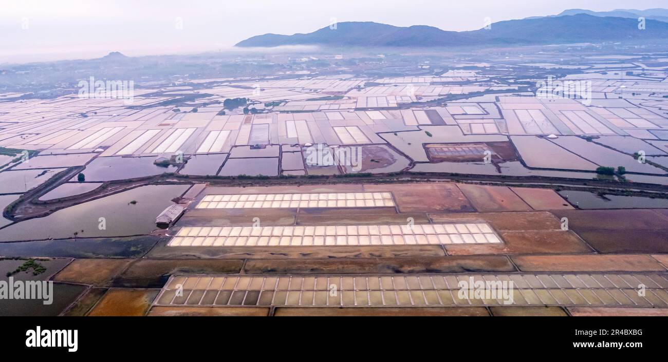 Long Dien sald field, Ba Ria Vung Tau province, Vietnam in salt making ...