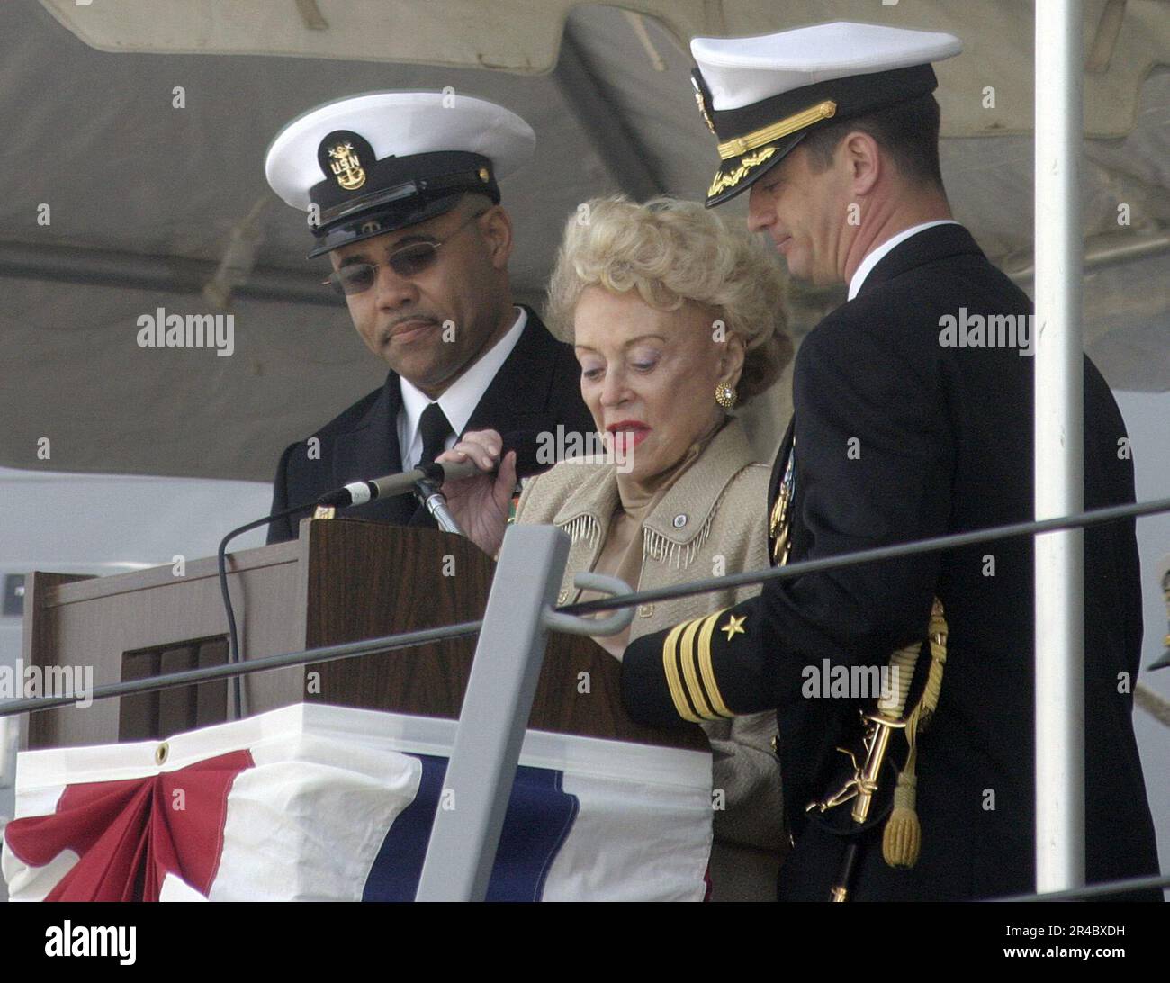 US Navy The daughter of the late Admiral Forrest Sherman, Ann Sherman ...