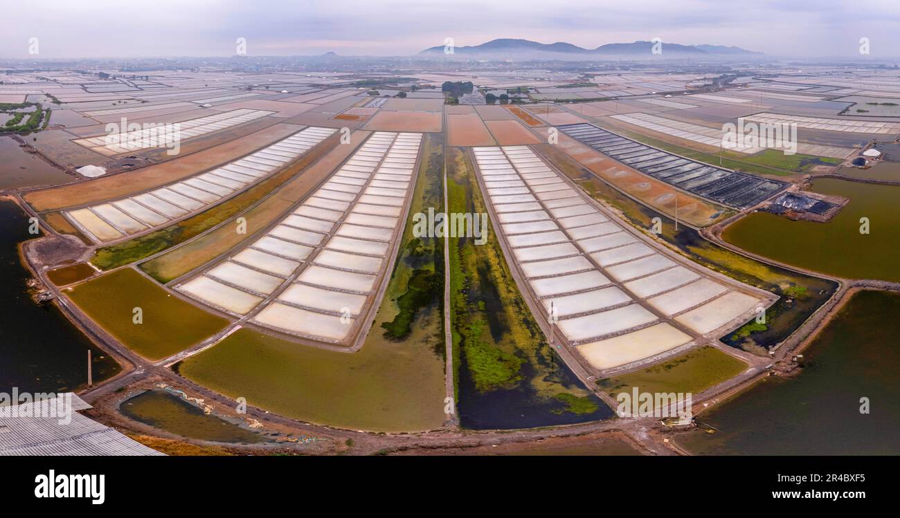 Long Dien sald field, Ba Ria Vung Tau province, Vietnam in salt making ...