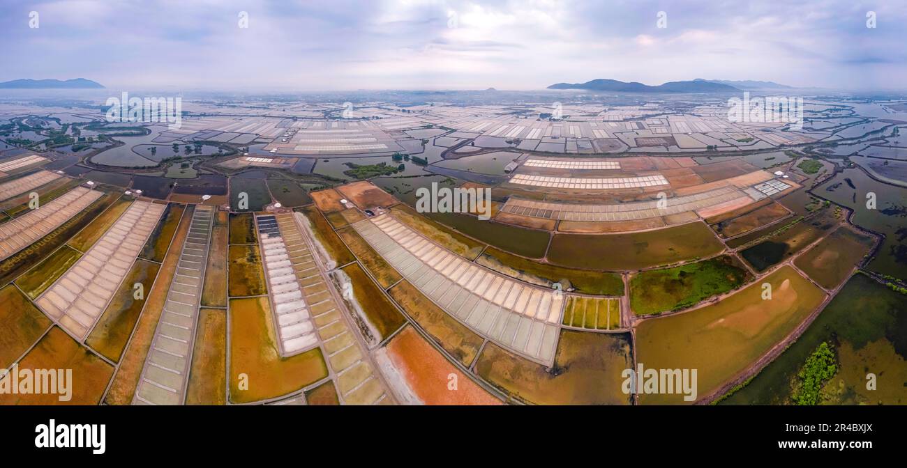 Long Dien sald field, Ba Ria Vung Tau province, Vietnam in salt making ...