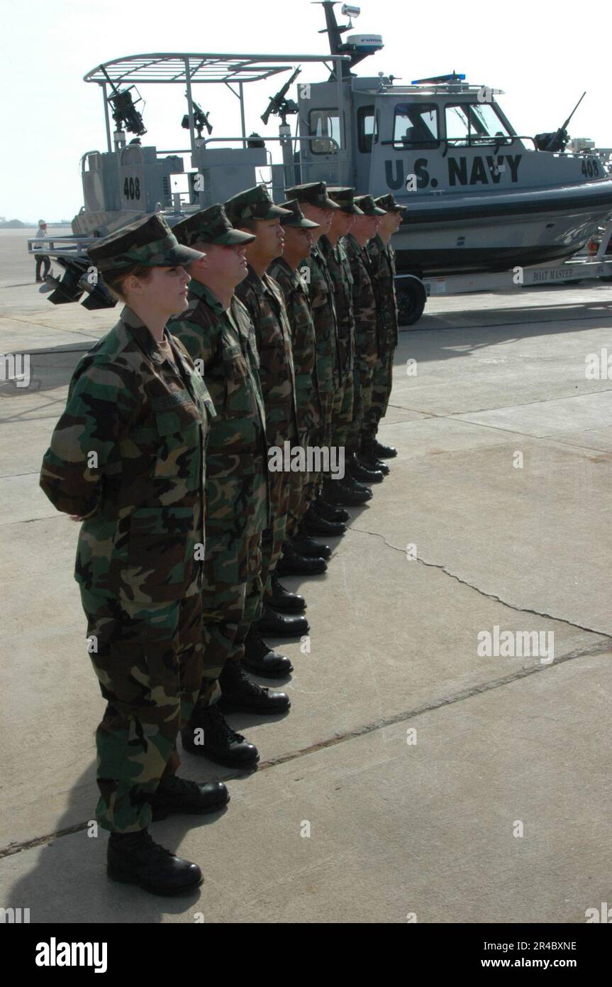 US Navy Members of the Naval Coastal Warfare Squadron Five Stock Photo ...