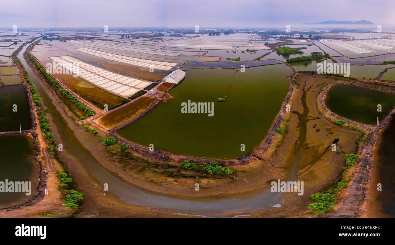 Long Dien sald field, Ba Ria Vung Tau province, Vietnam in salt making ...