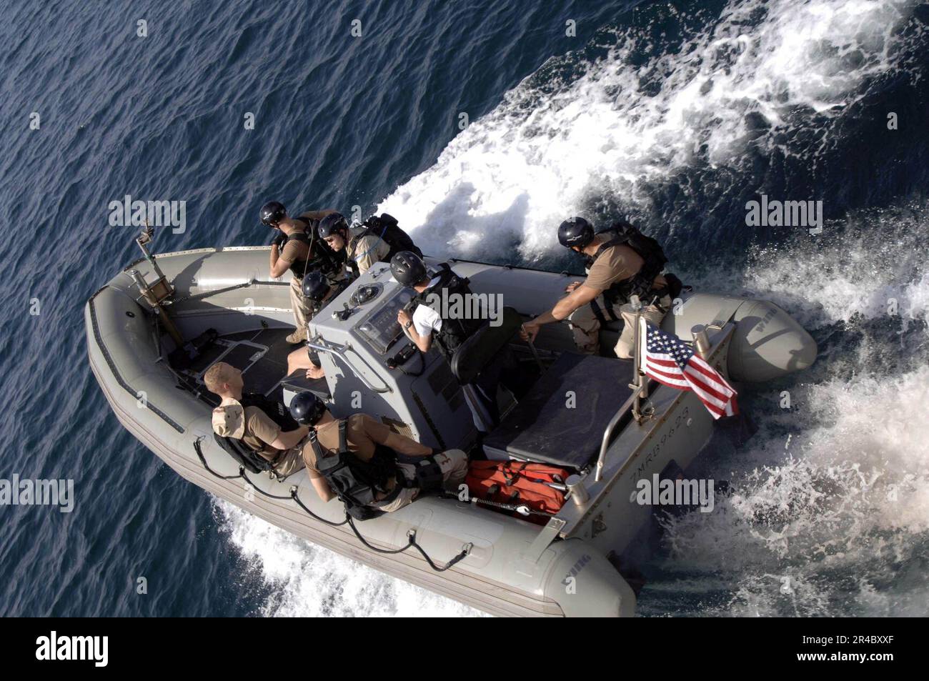 US Navy A Visit Board Search and Seizure (VBSS) team assigned to the ...