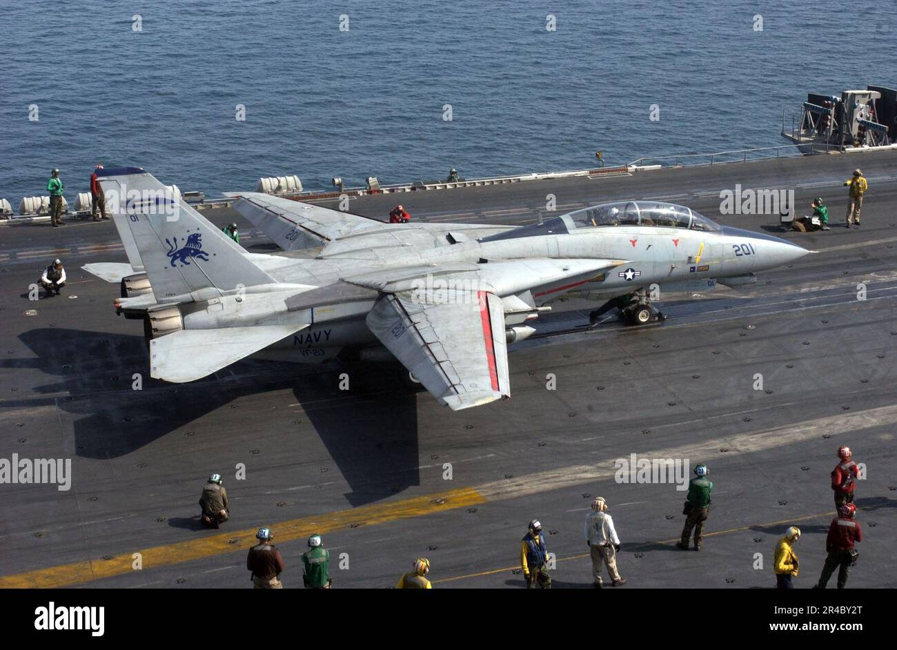 US Navy An F-14D Tomcat from the Black Lions of Fighter Squadron Two ...
