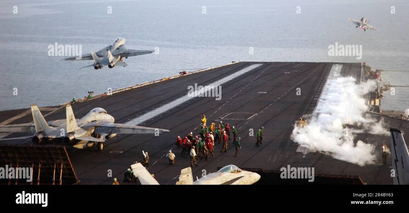 US Navy An F-14D Tomcat from the Black Lions of Fighter Squadron Two ...