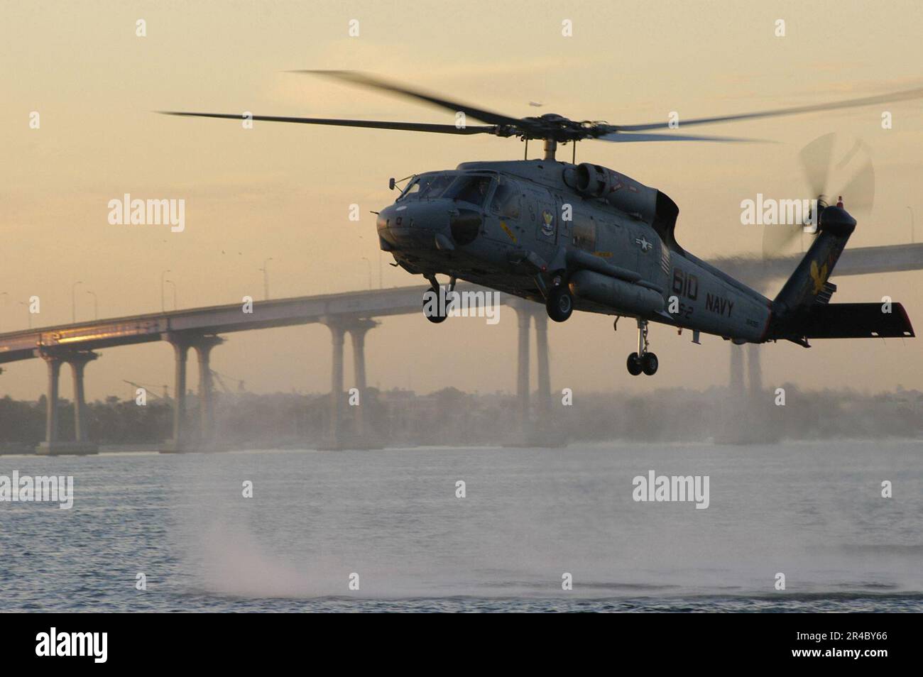 US Navy An SH-60F Seahawk helicopter, assigned to the Golden Falcons of ...