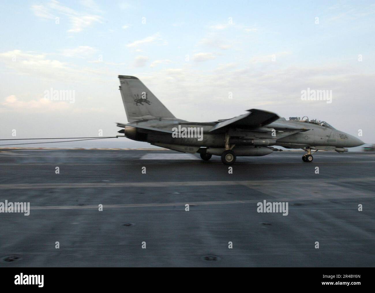 US Navy An F-14D Tomcat from the Black Lions of Fighter Squadron Two ...