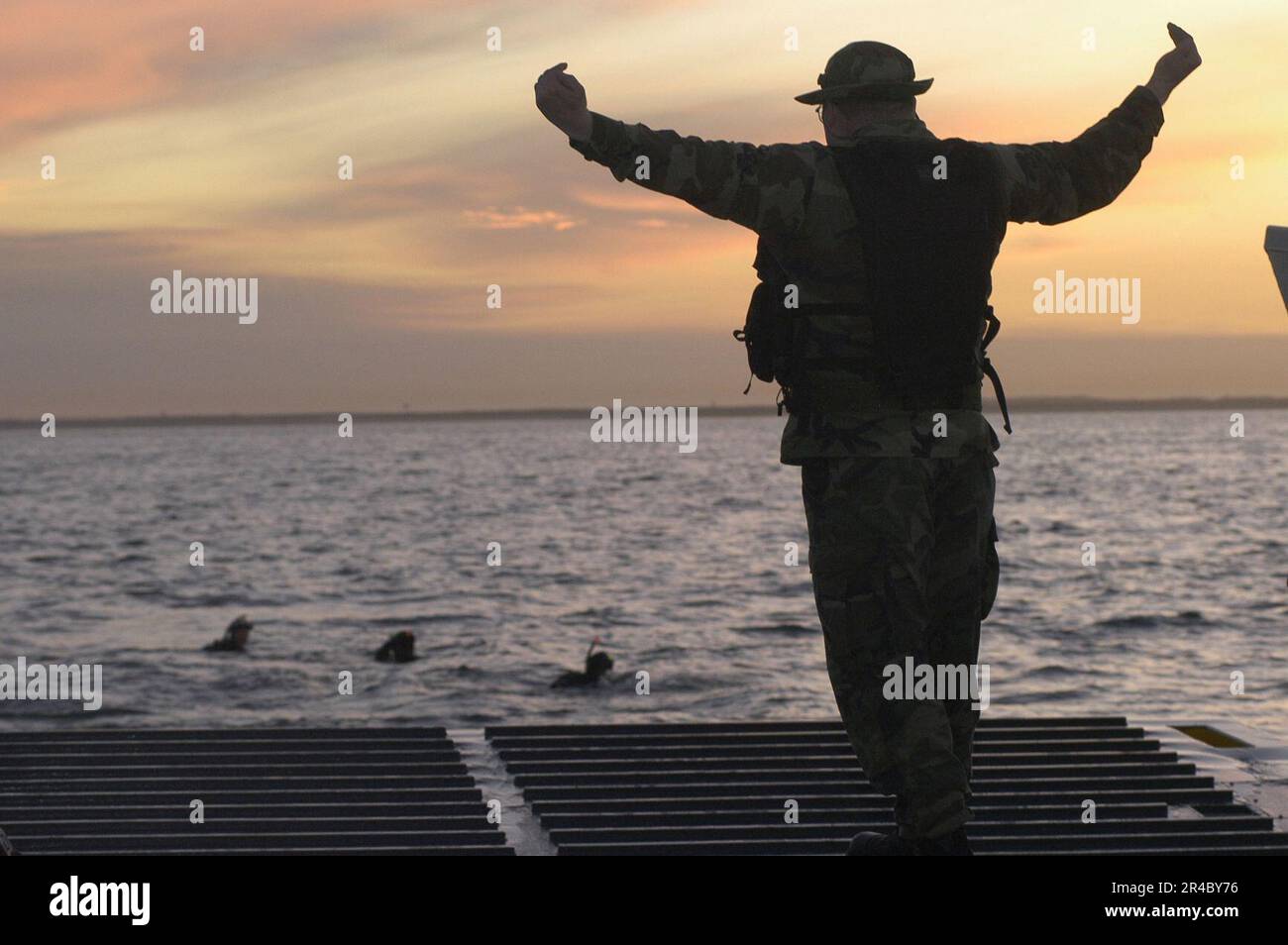 US Navy Electrician's Mate 1st Class, assigned to Assault Craft Unit ...