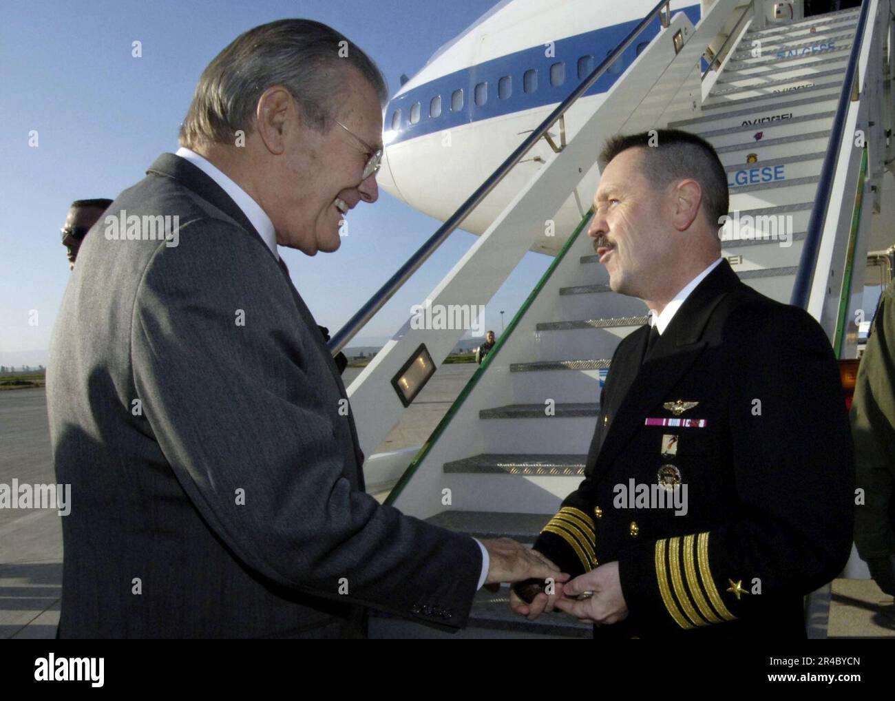 US Navy Secretary of Defense (SECDEF) the Honorable Donald H. Rumsfeld ...