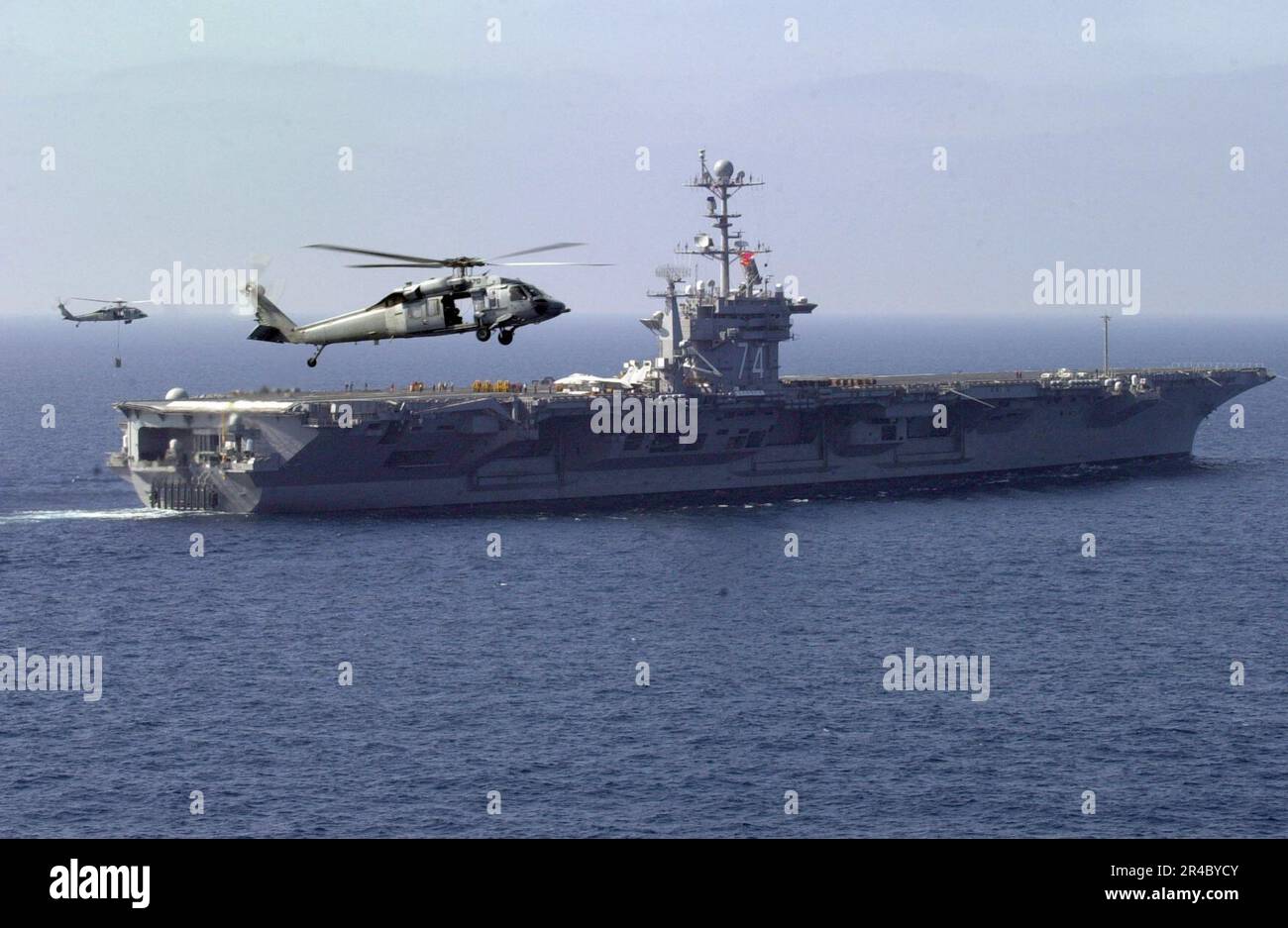 US Navy MH-60S Seahawk helicopters assigned to the Black Jacks of ...