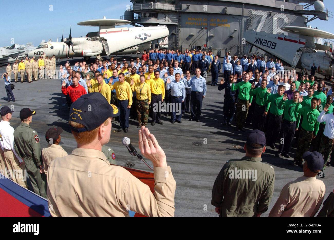 US Navy Commander, Carrier Strike Group Seven (CVW-7), Rear Adm ...