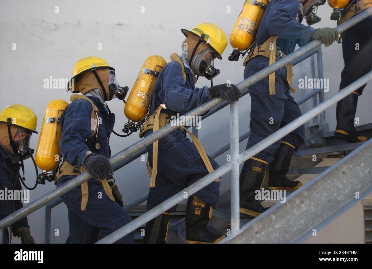US Navy Students at Farrier Firefighting School, Naval Station Norfolk ...