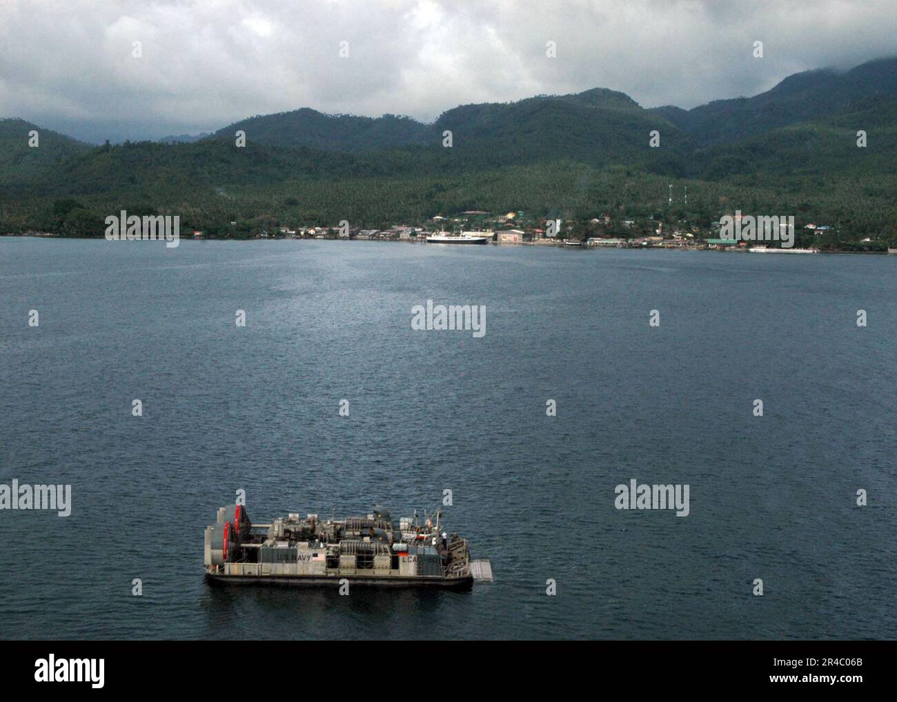US Navy A Landing Craft Air Cushioned (LCAC), assigned to Assault Craft ...