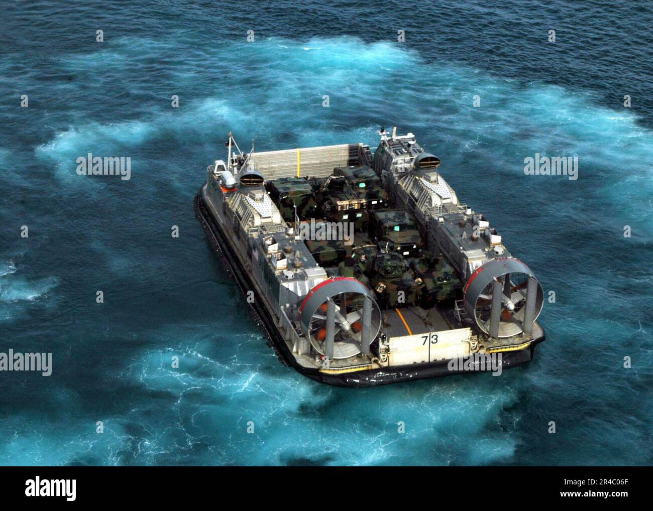 US Navy A Landing Craft Air Cushioned (LCAC), assigned to Assault Craft ...