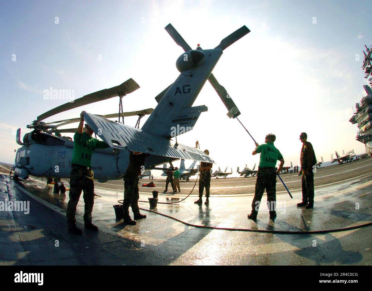 US Navy Sailors assigned to Nightdippers of Helicopter Anti-submarine ...