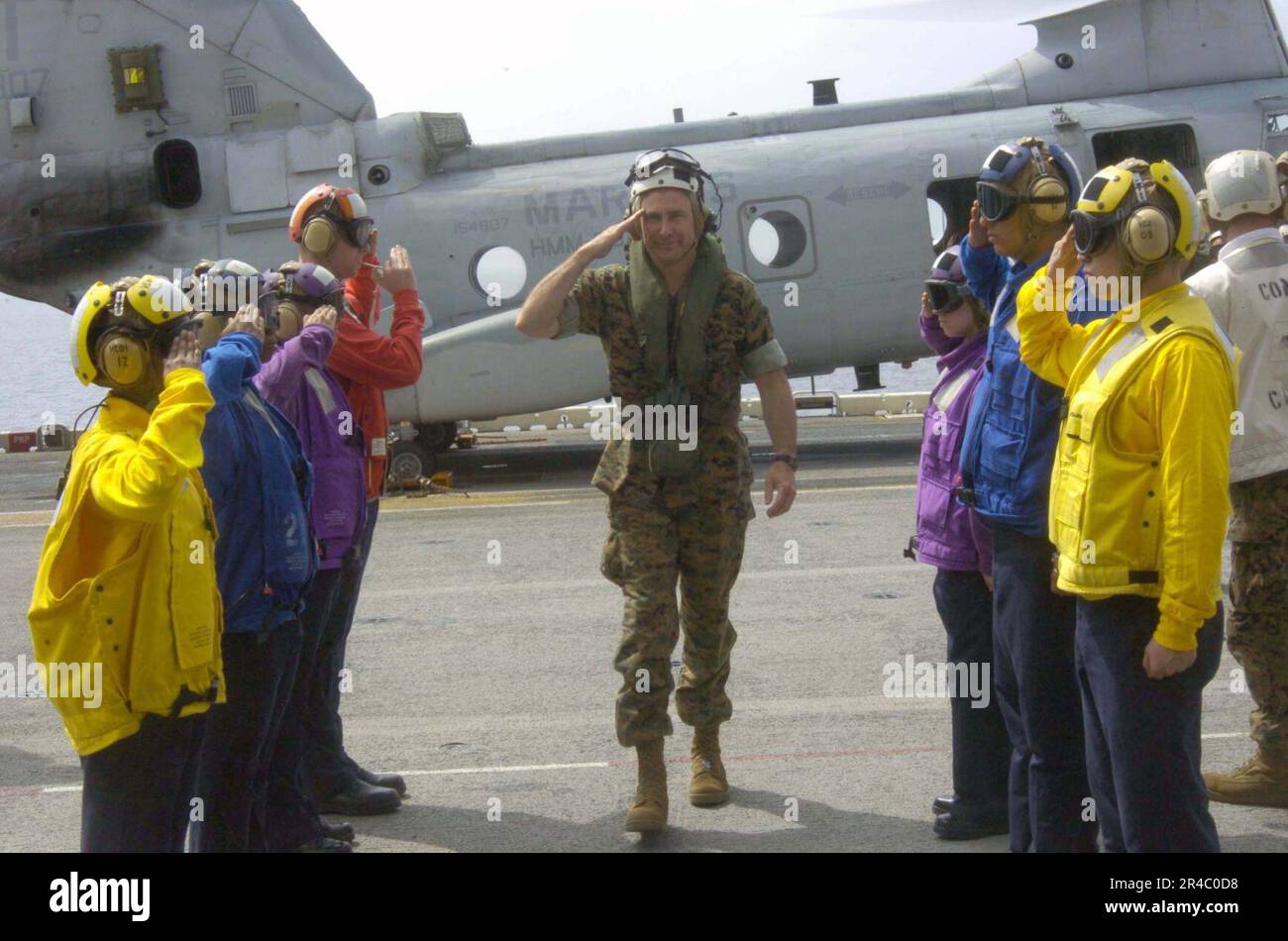 US Navy Arrival honors for the Commanding General, 3rd Marine Division ...