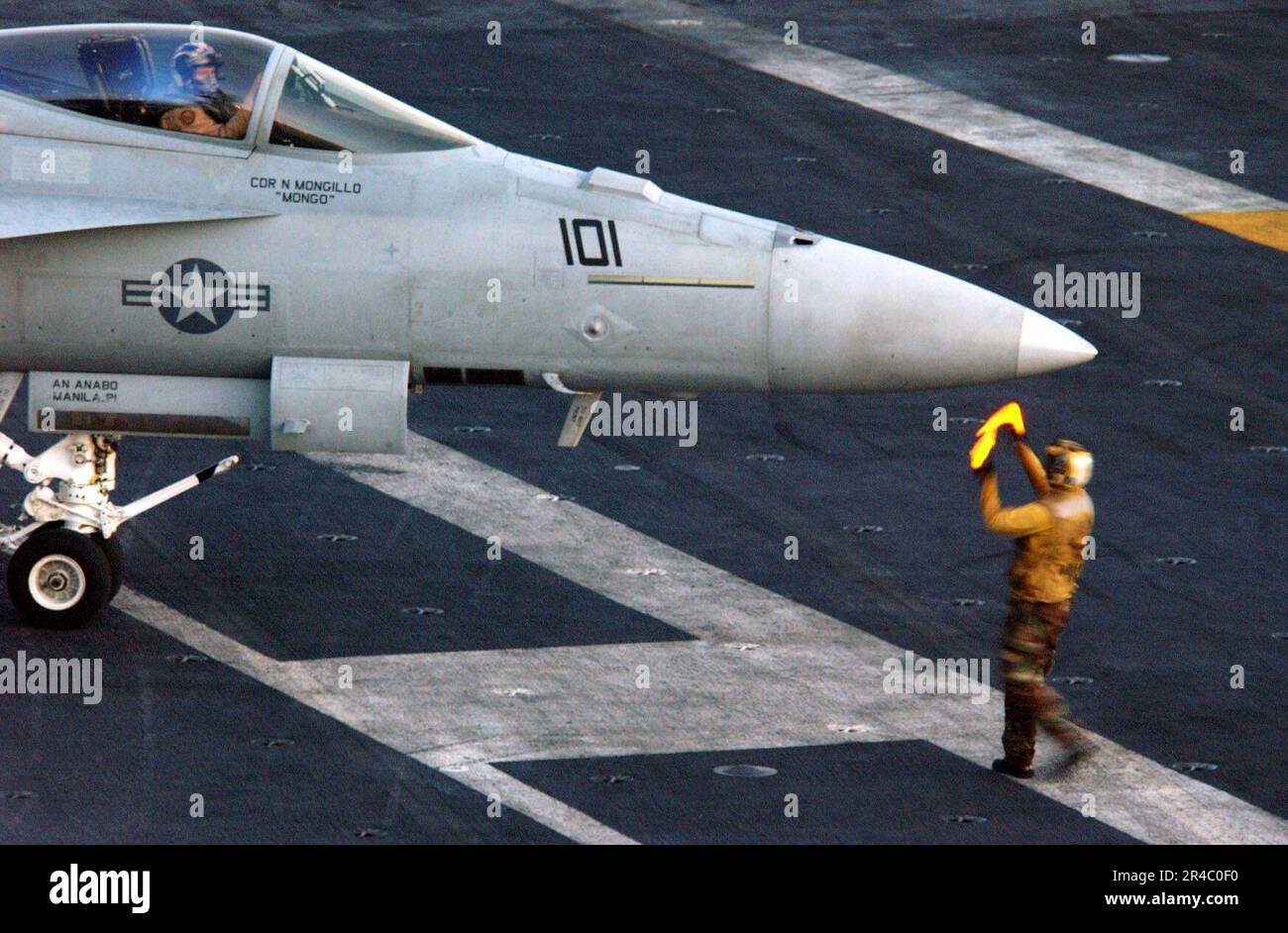 US Navy A pilot assigned to the Fighting Redcocks of Strike Fighter ...