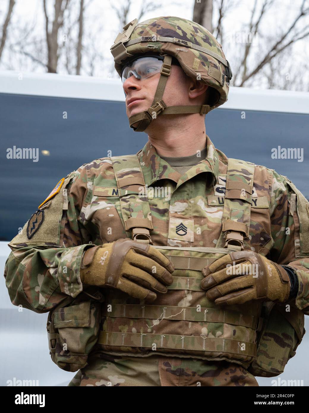 U.S. Army Staff Sgt. Aaron Noce, an aircraft electrician assigned to ...