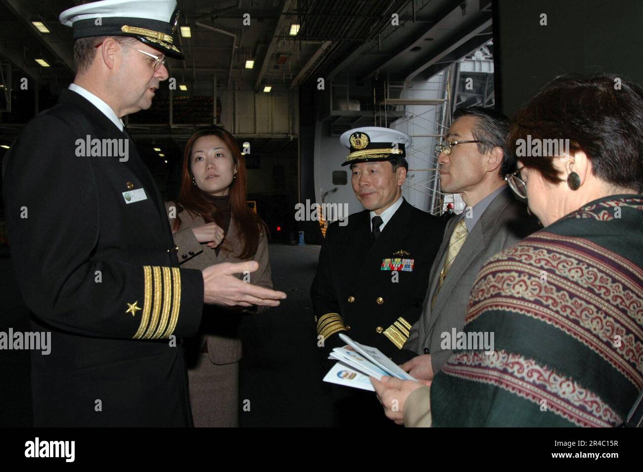 US Navy USS Kitty Hawk (CV 63) Commanding Officer, Capt. welcomes Vice ...