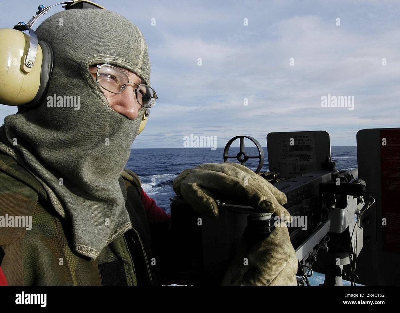 US Navy Fifty-caliber machine-gun Mount Captain, Aviation Ordnanceman ...