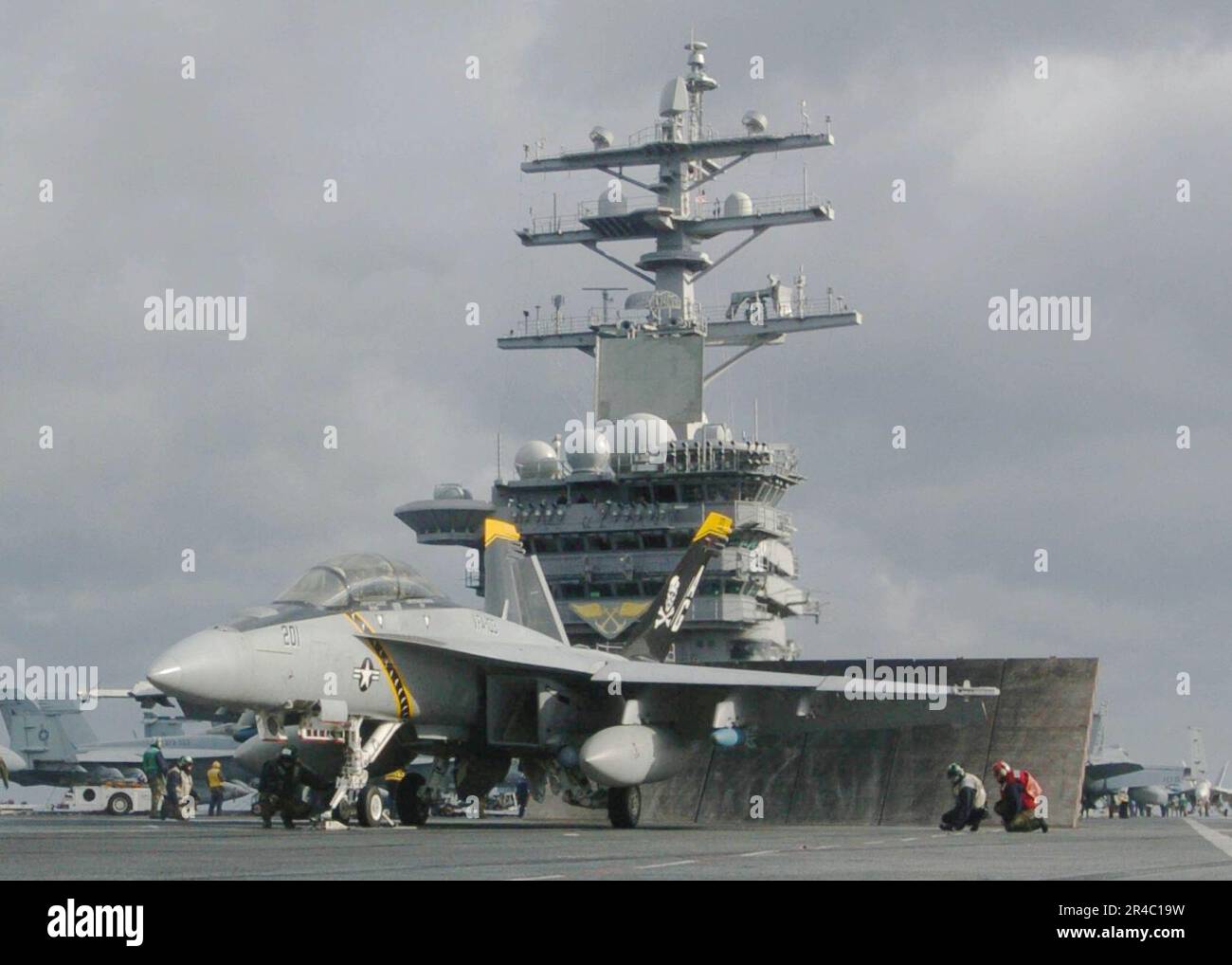 US Navy An F-A-18F Super Hornet assigned to the Jolly Rogers of Strike ...