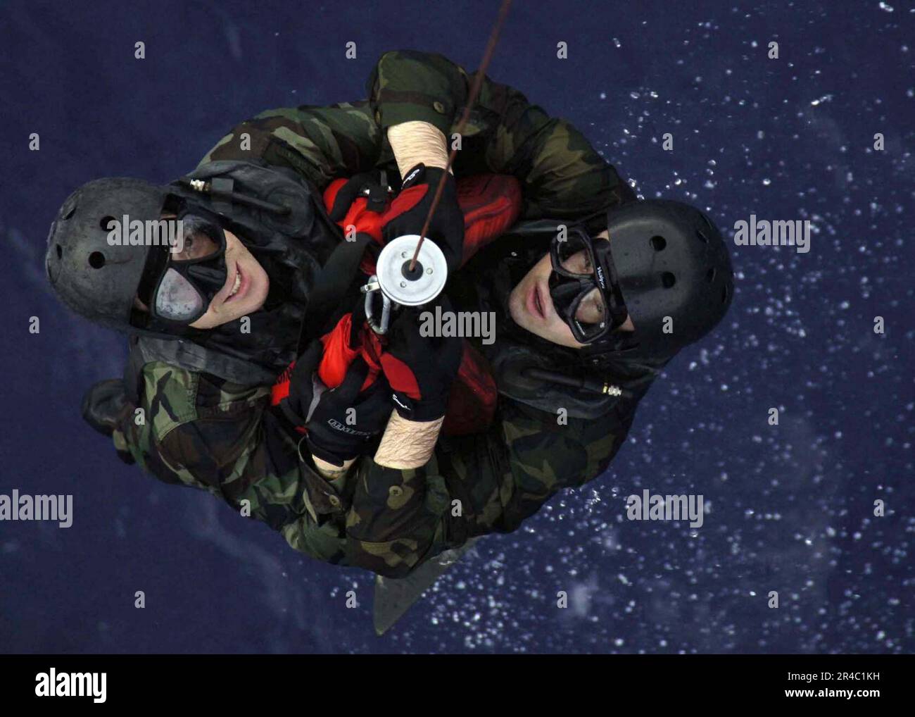 US Navy Lt. left, and Chief Engineman assigned to Explosive Ordnance ...