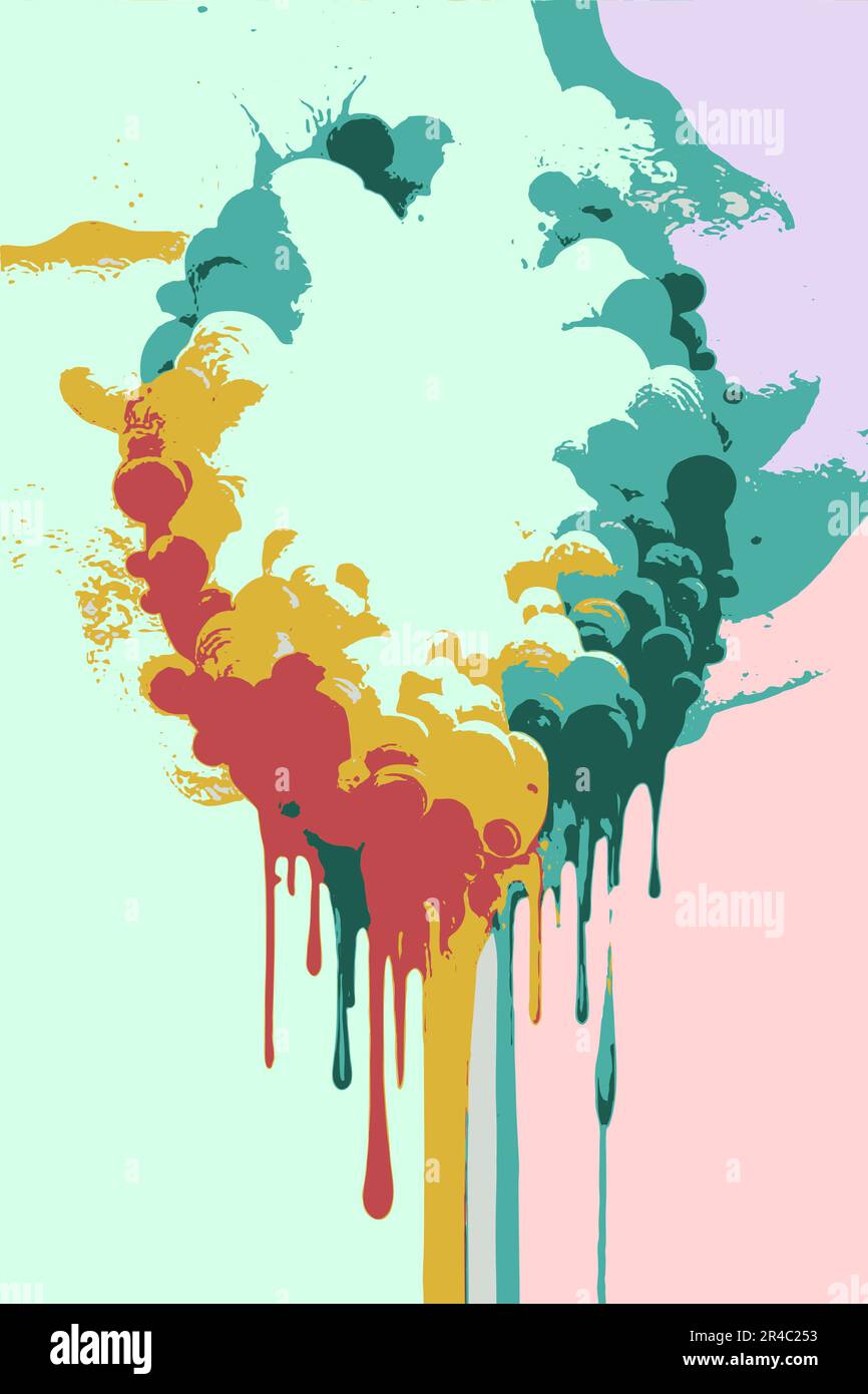 A Multi-Colored Masterpiece of Art. A vibrant painting full of creative ...