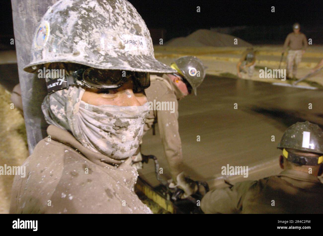 US Navy Utilitiesman Constructionman assigned to Naval Mobile ...