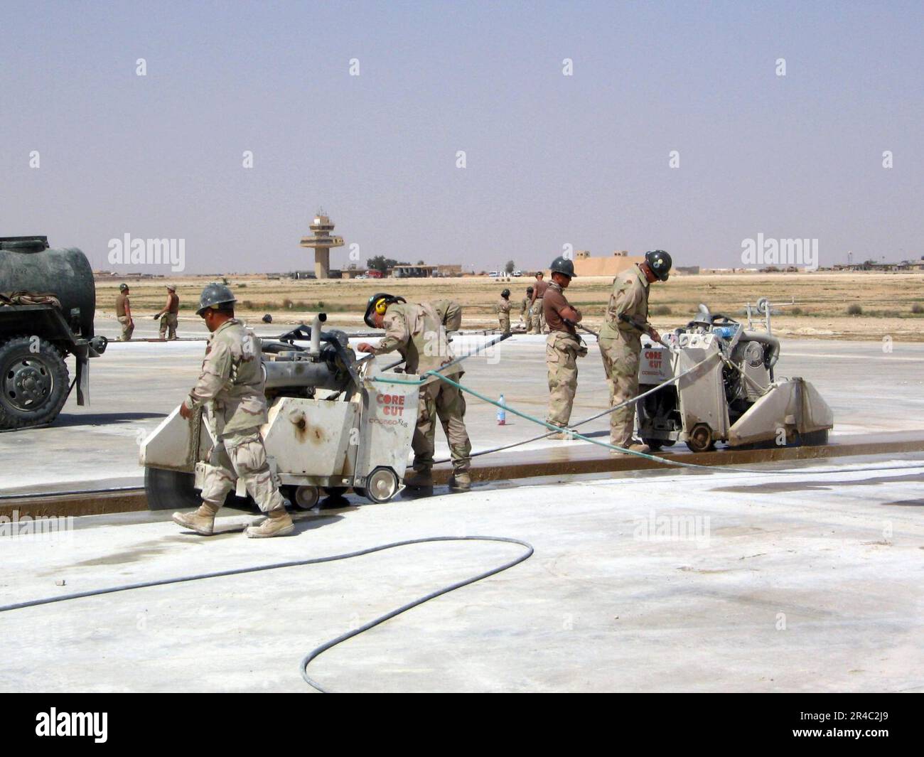 US Navy Seabees assigned to Naval Mobile Construction Battalion (NMCB ...