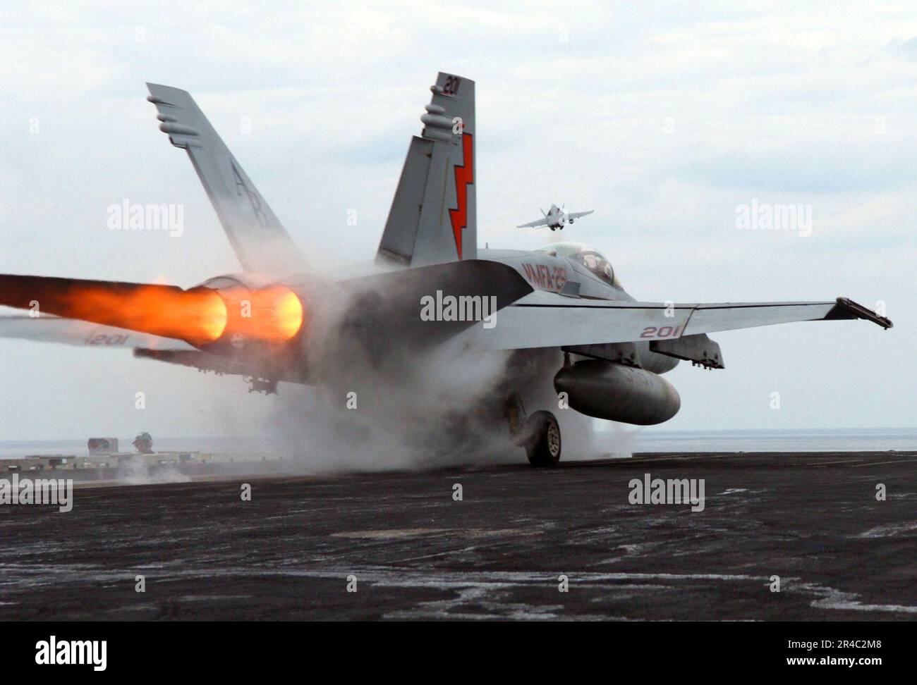 US Navy An F-A-18C Hornet assigned to Marine Fighter Attack Squadron ...