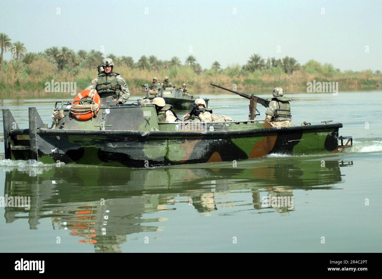 US Navy Company E, 1st Battalion, 67th Armored Regiment performs a ...